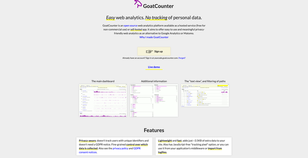A list of privacy-friendly Google Analytics alternatives.